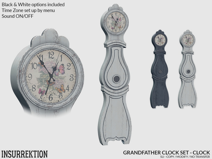 Second Life Marketplace - [IK] Grandfather Clock Set - Clock